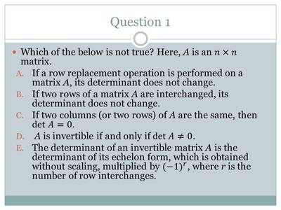 Solved Question1 which of the below is not true? Here, A is | Chegg.com